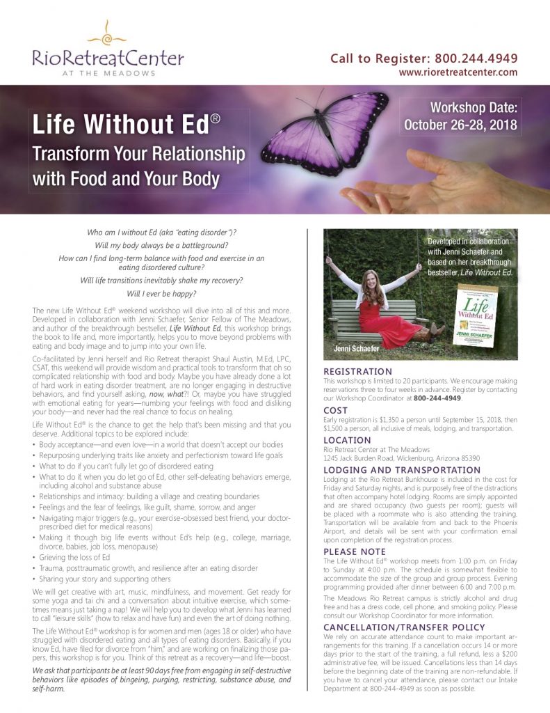 Life Without Ed® Eating Disorders Recovery Workshop | Jenni Schaefer